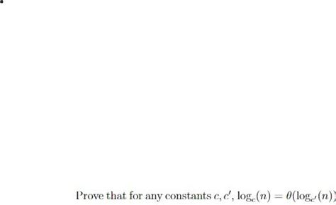 Solved logc n θ logc n Chegg com