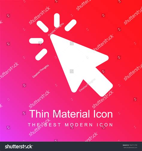 Cursor Red Pink Gradient Material White Stock Vector Royalty Free 794771779 Shutterstock