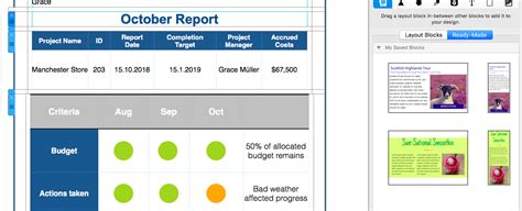 creating project status reports using html tables mail designer