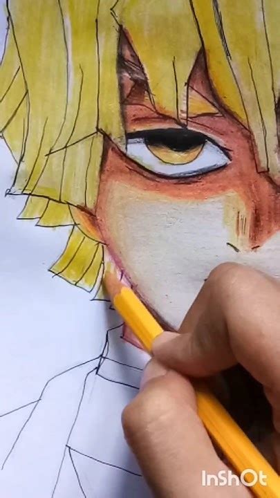 Zenitsu Serious Face Drawingdemonslayer Youtube