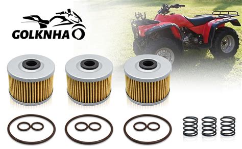 Golknha 3psc Oil Filter Replacement Kit For Honda Atv Trx