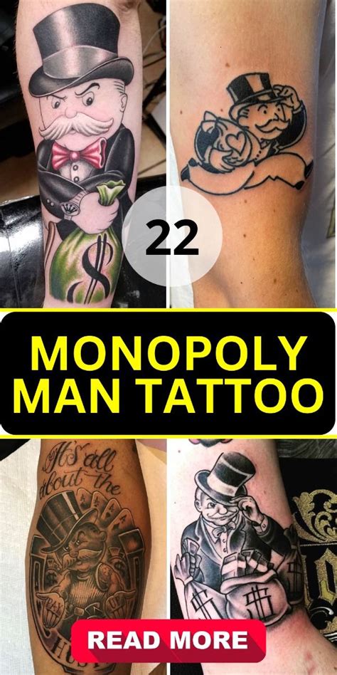 Monopoly Man Tattoo Drawing