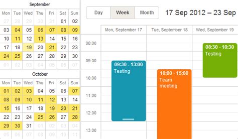 ASP NET Scheduler Event Calendar Date Picker