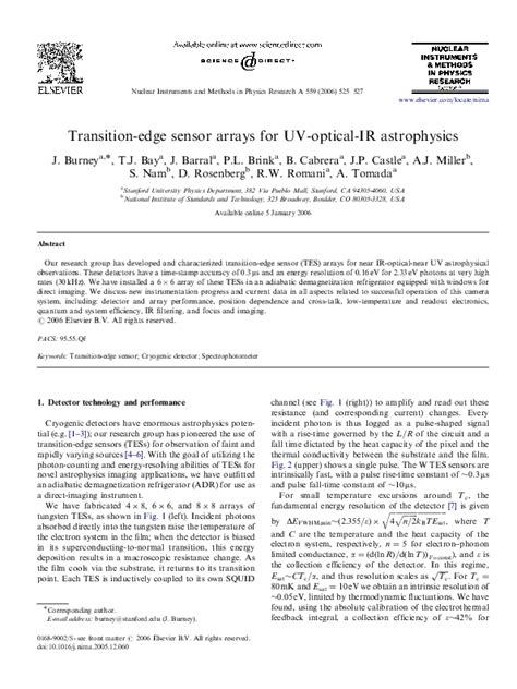 Pdf Transition Edge Sensor Arrays For Uv Optical Ir Astrophysics