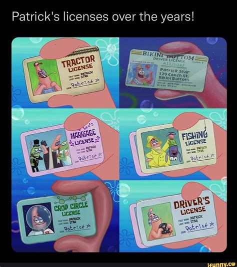 Patricks Licenses Over The Years Drive Tom Licen Patric Conch St