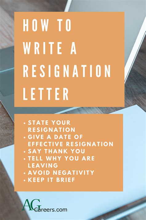 How To Write A Resignation Letter Resigning With Grace Respect AgCareers Com Career