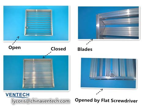 Aluminum Supply Diffuser Oppose Blade Damper Ventilation Air Damper Hvac Damper For Square