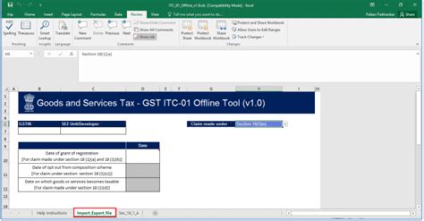 User Manual Form ITC Offline Utility GSTZen