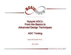 Mobius ADC Of TestingADC Pdf Nyquist ADCs From The Basics To Advanced Design Techniques
