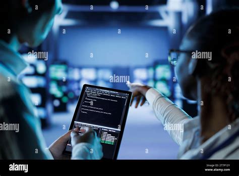 Qualified Technicians Building Firewall Systems In Server Room Housing Advanced Infrastructure