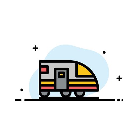 Station Subway Train Transportation Business Flat Line Filled Icon