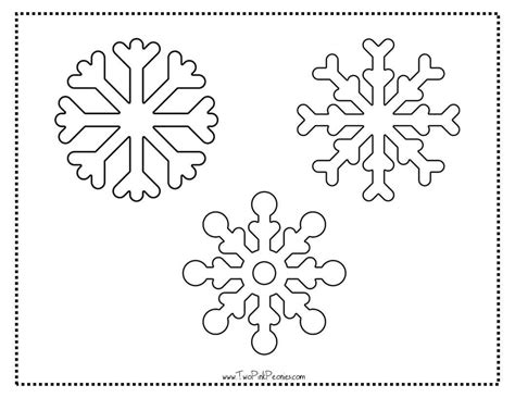 Snowflake Shapes Printable Coloring Page 022