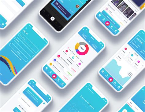 banking app ui kit behance