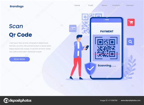 Code Verification Illustration Landing Page Design Can Used Websites Landing Stock Vector By