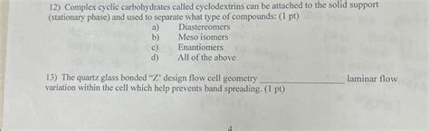 Solved 12 Complex Cyclic Carbohydrates Called Cyclodextrins