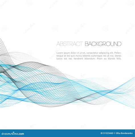 Abstract Curved Lines Background Template Design Stock Vector