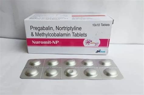 Pregabalin Nortriptyline And Methylcobalamin Tablets 10 X 10 At Rs