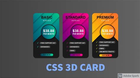 How To Create A Pure Css Modern Creative Price Card Uiux Modern Design