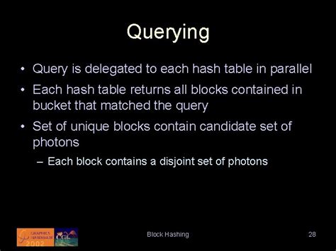 Low Latency Photon Mapping With Block Hashing Vincent