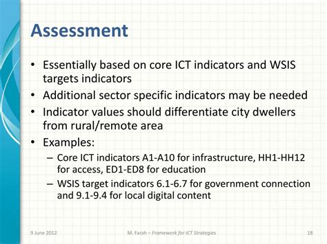 Ppt Framework For Development Of Ict Strategies Using Ict Indicators