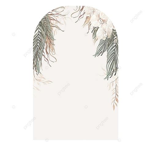 손으로 그린 열대 수채화 보헤미안 웨딩 카드 사진 배경 및 무료 다운로드를위한 그림 Pngtree