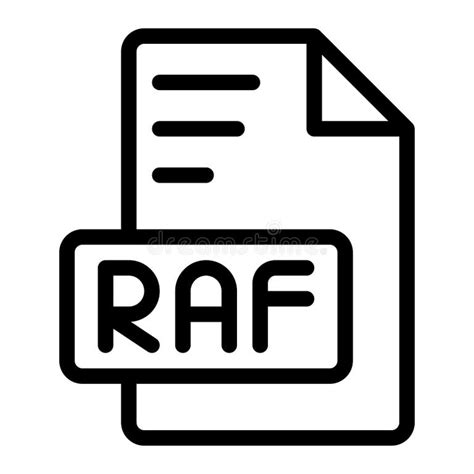 raf icon outline style design image file image extension format file