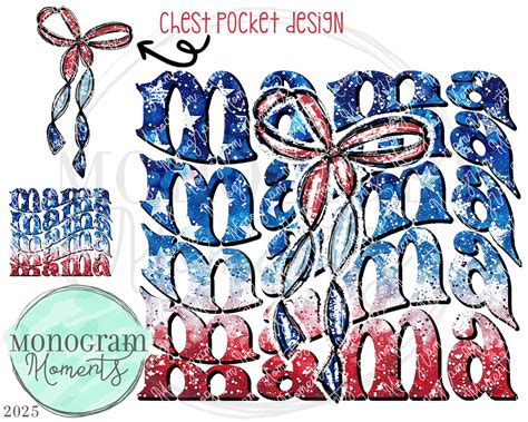 Patriotic Mama Monogram Moments