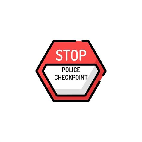 Stop Police Checkpoint 52436494 Vector Art At Vecteezy