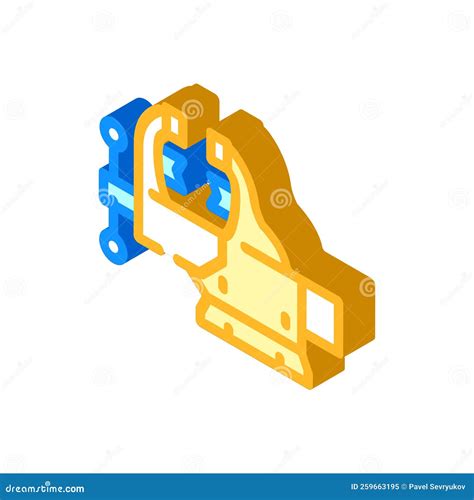 Combination Vice Isometric Icon Vector Illustration Stock Illustration