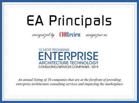 Enterprise Architecture Framework By Ea Principals Medium