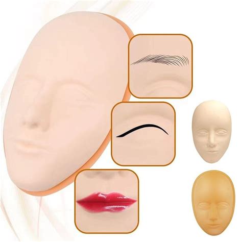 먼지네스토어 메이크업 눈썹문신연습 얼굴모양 실리콘 피부질감 페이스 3개 위시버킷