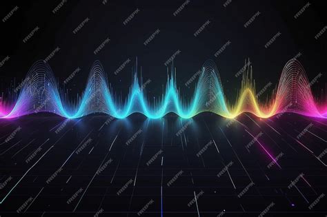 Abstract Digital Equalizer Sound Wave Pattern Element Sound Waves