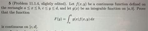 solved let f x y be a continuous function defined on the