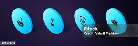 세트 아이소 메트릭 컵 차 마리화나 방패 및 시험관 및 아이콘 벡터 0명에 대한 스톡 벡터 아트 및 기타 이미지 0명 3차원 형태 Thc Istock