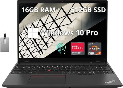 Amazon Com Lenovo ThinkPad T WUXGA Touchscreen Business Laptop AMD Ryzen U GB