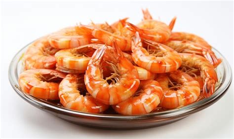 Raw Shrimp Isolated White Premium Ai Generated Image
