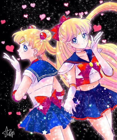 Sailor Moon And Sailor Venus Sailor Moon Manga Sailor Chibi Moon