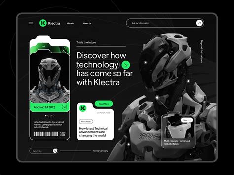 Klectra Landing Page By Bogdan Falin For Qclay On Dribbble