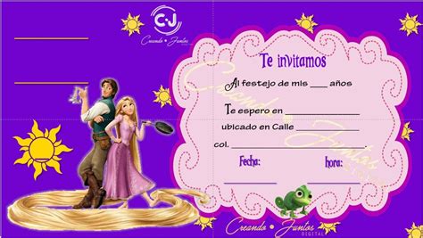 Invitaci Nes De Rapunzel Para Modificar Imagui