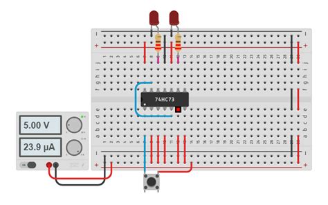 Circuit Design 2 Bit Asynchronous Counter Down Counter Tinkercad