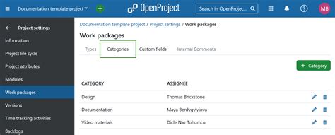 Work Packages Openproject