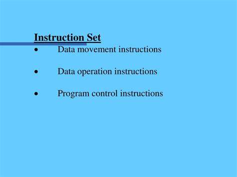 Ppt Relatively Simple Cpu And 8085 Microprocessor Instruction Set