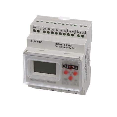 rs pro 9176370 logic module smart relay 8 input 4 output modbus analog interface serial