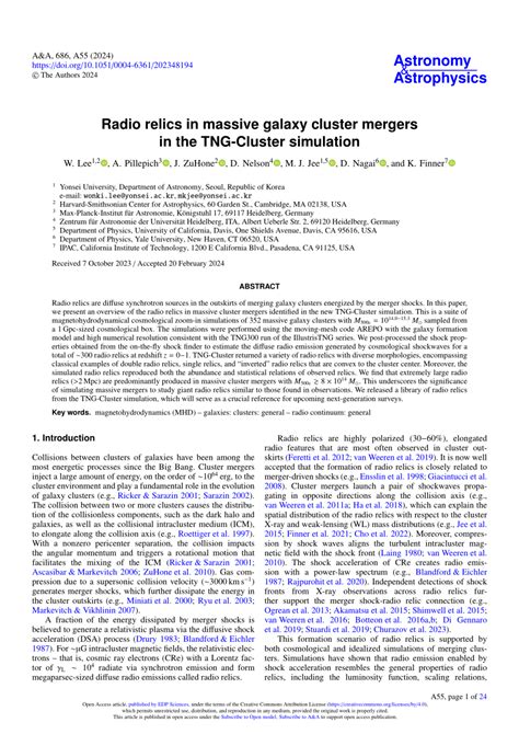 Pdf Radio Relics In Massive Galaxy Cluster Mergers In The Tng Cluster Simulation