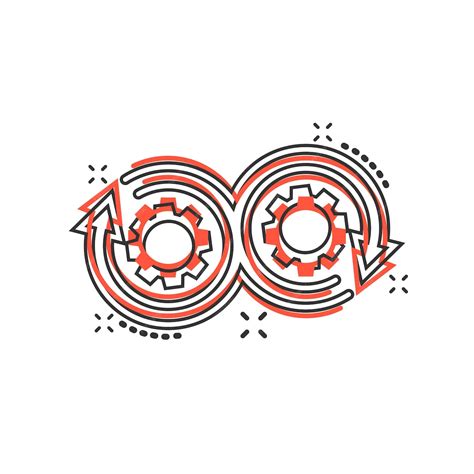 Premium Vector Development Icon In Comic Style Devops Vector Cartoon Illustration On White