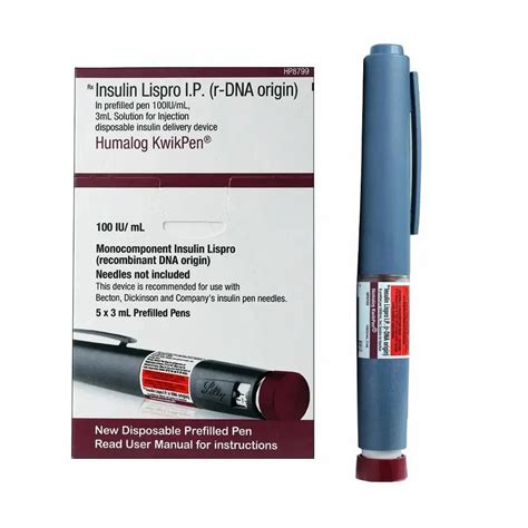 Humalog Kwikpen Insulin Lispro 100 I U Packaging Type Pre Filled Pen