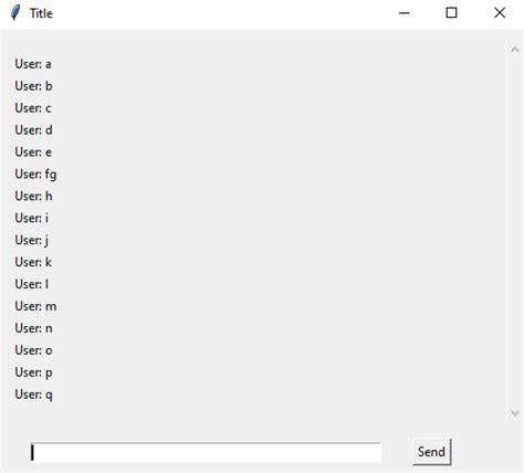 How To Fix Most Recent Label Gets Cut Off Python Tkinter When Using Scrollbar Stack Overflow