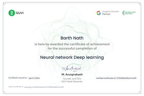 Barath Nath On Linkedin Neuralnetworks Deeplearning Ai Guvi