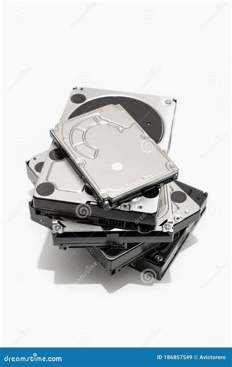 Group Of Hard Disk Drive Hdd Isolated On White Background Stock Image Image Of Backup