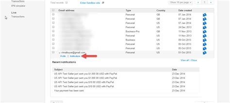 Testing Paypal Sandbox Notifcations Where Do Buyer Notifications Go